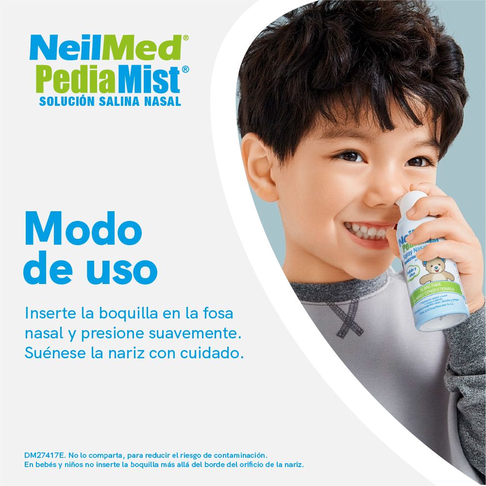 Solución Salina Nasal Kids Spray NeilMed PediaMist - Frasco 75 ML ...